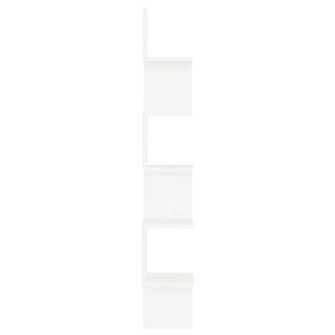 Vidaxl Wall Corner Shelf White Engineered Wood Hanging Display Rack