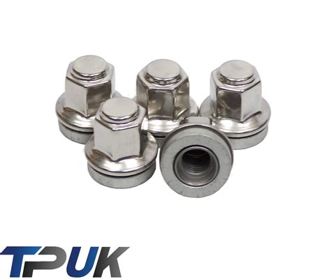 Ford Transit Wheel Nuts Set 5 Stainless Steel Capped Oe M14x2 Mk6 Mk7