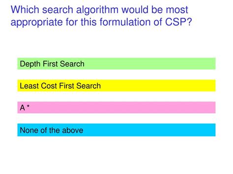 Ppt Solving Constraint Satisfaction Problems Csps Using Search