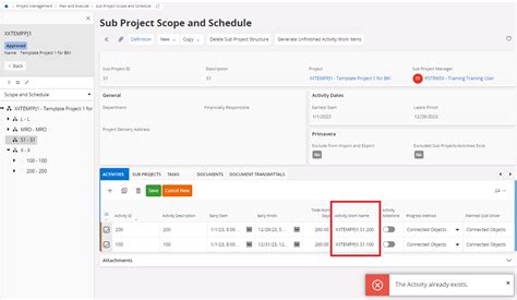 Copy Paste Activities In Sub Project Scope And Schedule Ifs Community