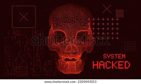 Abstract Skull Shape Binary Code System Stock Vector Royalty Free Shutterstock