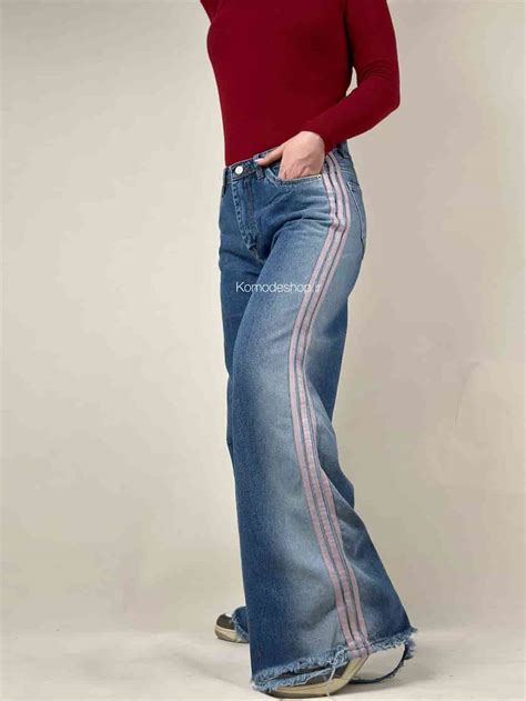 شلوار فول بگ سه خط 40243 رادو صورتی بهترین کیفیت ⭐️ کمدشاپ