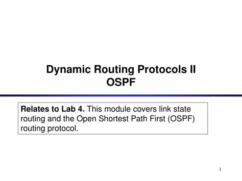 Ppt Dynamic Routing Protocols Ii Ospf Powerpoint Presentation Free