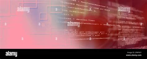 2d geometric shapes and computer code against gradient background program coding concept stock