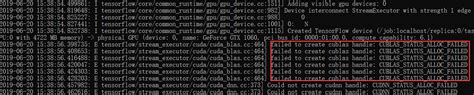 failed to create cublas handle CUBLAS STATUS ALLOC FAILED 错误解决方法 每天坚持一点点 博客园