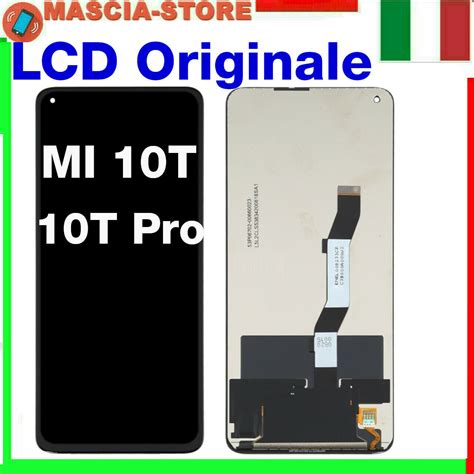 DISPLAY NERO XIAOMI MI 10T MI 10T PRO TOUCH SCREEN SCHERMO VETRO LCD ORIGINALE Masciastore