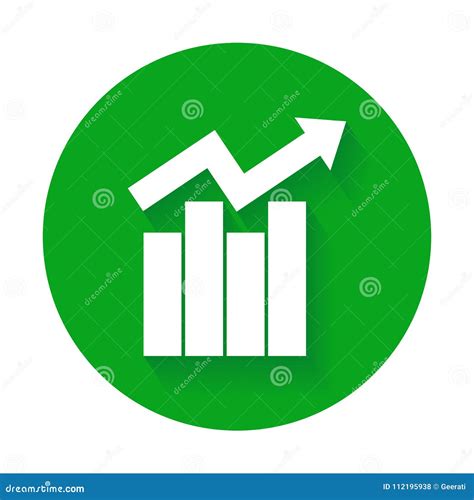 Growing Diagram Chart With Arrow Isolated Graphs Cartoon Vector 158140283
