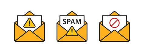 Premium Vector Spam Email Icon Virus Mail Message Symbol Malware Letter Signs Hacker