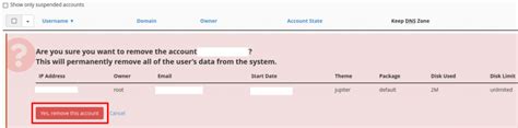 how to remove domain in whm ipserverone