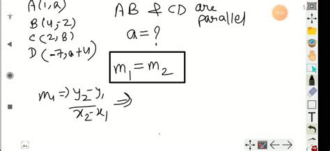 Solved If The Line Passing Through The Points 1 A And 4 2 Is