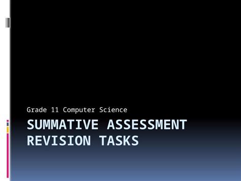 Pptx Summative Assessment Revision Tasks Dokumen Tips