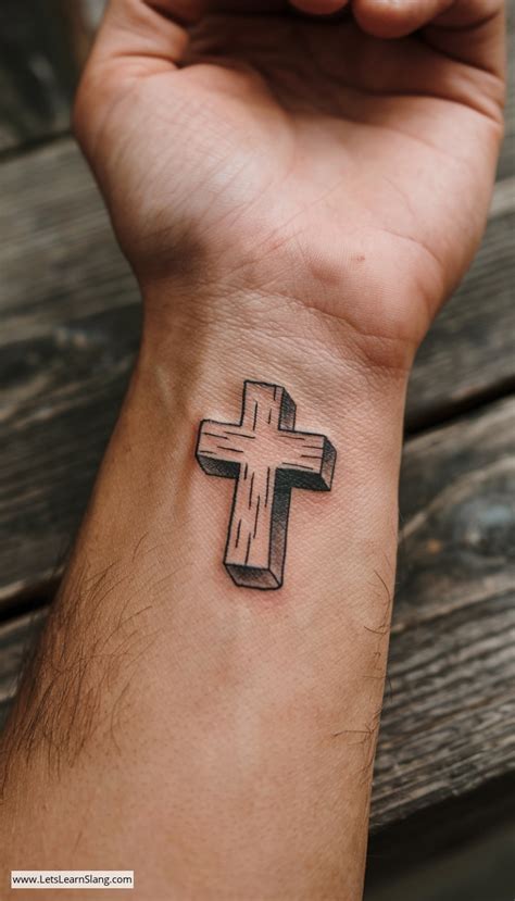 20 Bold Small Rugged Cross Wrist Tattoos For Men Lets Learn Slang
