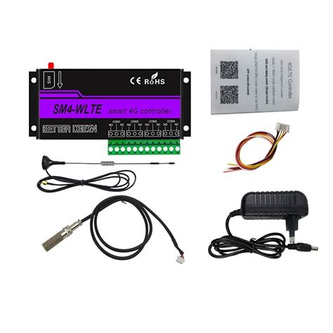 SMS GSM 4G LTE APP Remote Controller 4 Channel Relay ON OFF Switch For Gate Opener Motor Control