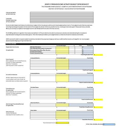 Free Simple Overhead Budget Templates PDF MS Excel ExcelSHE