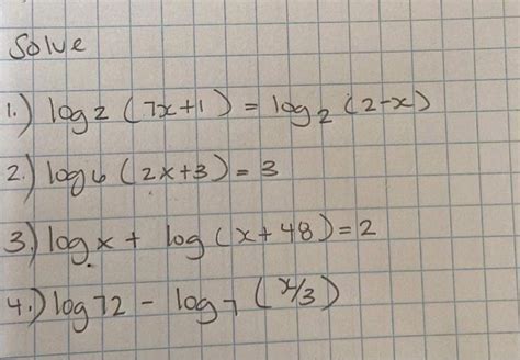 Solved Solve Log X Log X Log X Chegg Com