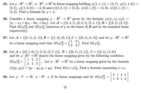 solved 25 let φ r3→r2 ψ r3→r2 be linear mapping fulfilling
