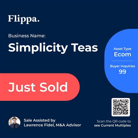 Businesssuccess Entrepreneurship Ecommerce Simplicityteas Flippa Businessvaluation