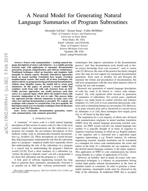 pdf a neural model for generating natural language summaries of