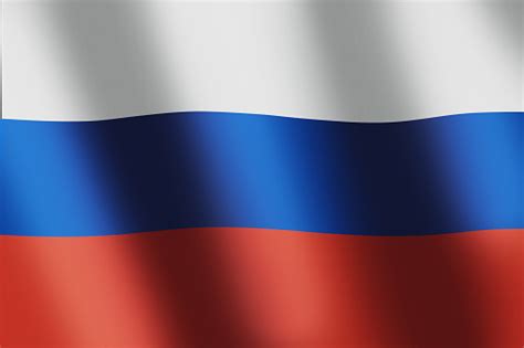 Russian National Flag Russian White Blue Red Tricolor Flag With Smooth Wind Wave For Banner Or