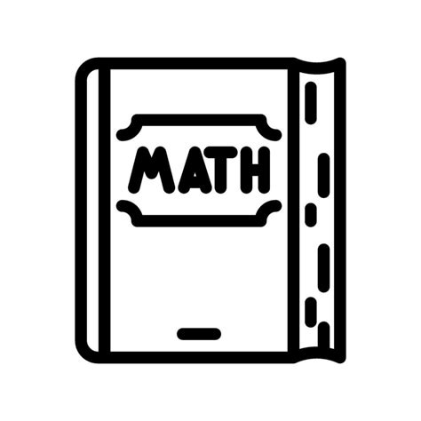 Book Math Science Education Line Icon Vector Illustration 25440851