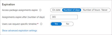 권한 관리에서 액세스 패키지의 수명 주기 설정 변경 microsoft entra id governance