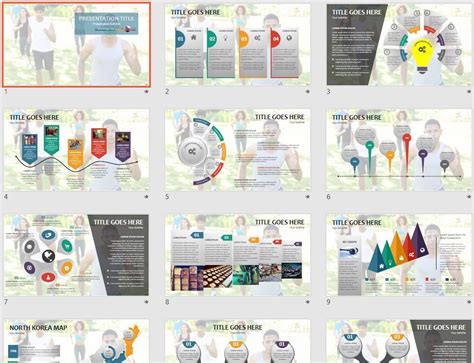 Running Powerpoint Template 41578