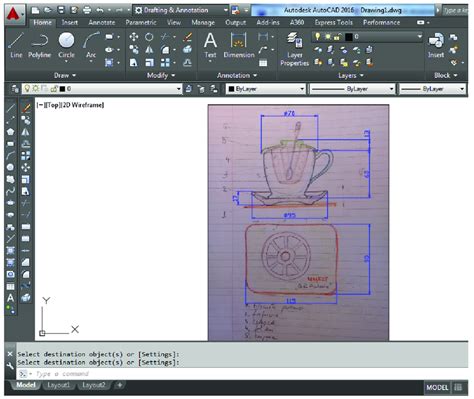 Insert Scale Sketch Drawing By Hand In The AutoCAD Environment Download Scientific Diagram