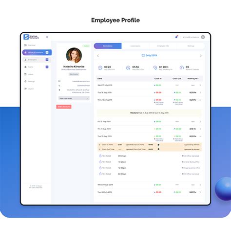 Smart Attendance Tracking App Web Dashboard Behance