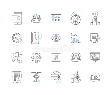 My Management Line Icons Collection Leadership Strategy Planning