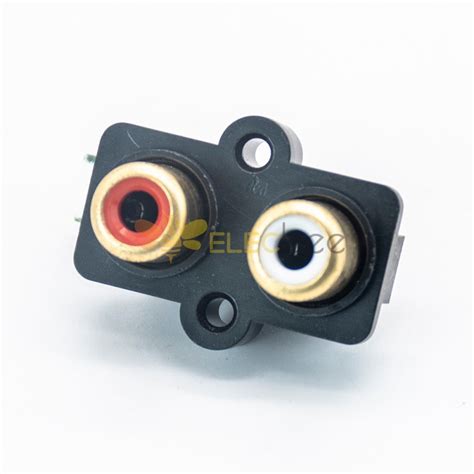 Rca Double Female Connector Nickel Plated Socket For Panel Gold Plating