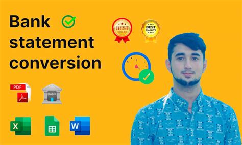 convert your bank statement pdfs into excel and csv by rajahunzai fiverr