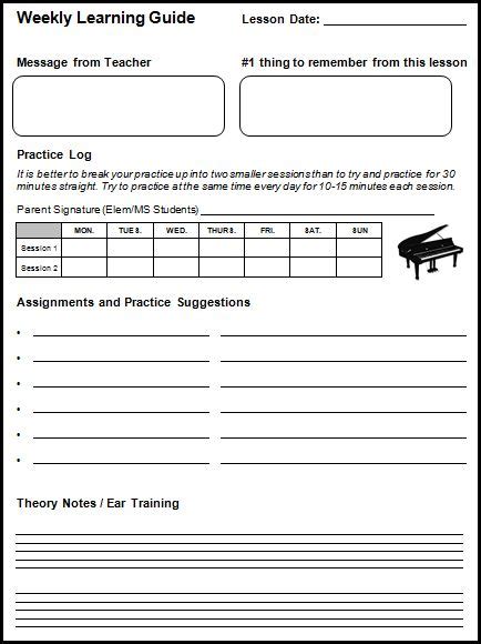 Assignment Sheet 02 Assignment Sheet Piano Lessons Piano Teaching