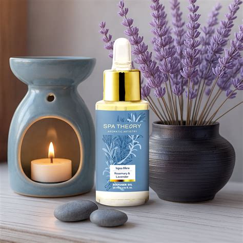 Aqua Bleu Rosemary And Lavender Diffuser Oil Spa Theory