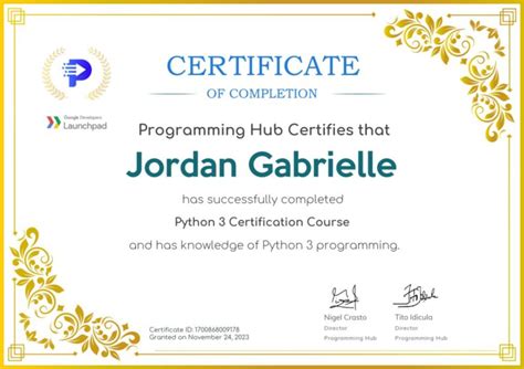 jordan gabrielle on linkedin got my first certificate for python