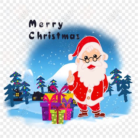 상업 크리스마스 산타 클로스 장면 Png 일러스트 무료 다운로드 Lovepik