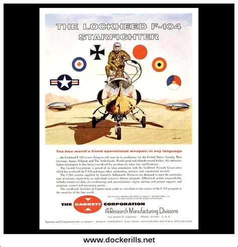 Lockheed F 104 Starfighter Original Vintage Advert From 1961 Dockerills