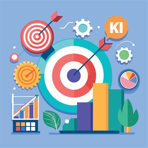 Premium Vector Kpi Key Point Indicator Business Target And Goal Measurement On Result For