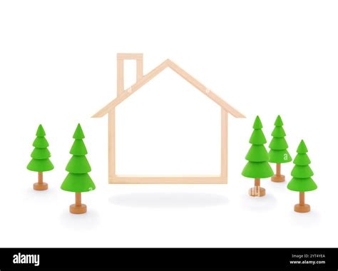 Tree House Frame And Trees Stock Photo Alamy