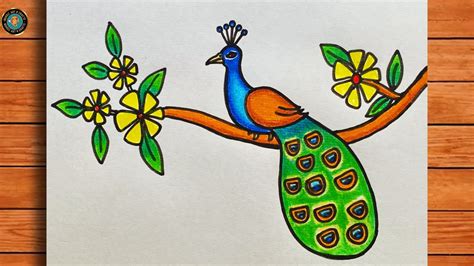 Indian Peacock Illustration Easy Drawing Tips For Peacock Sketches