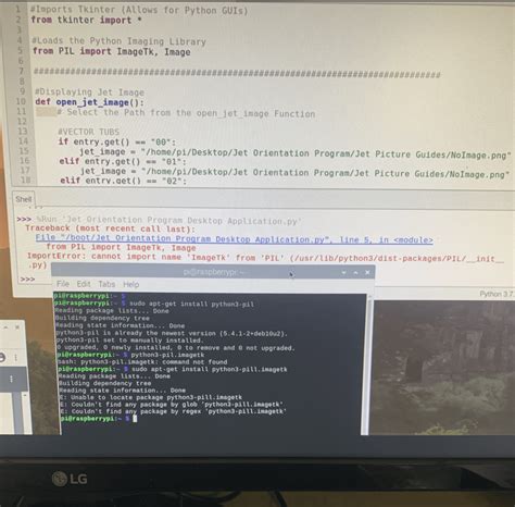 cannot import name from imagetk from pil issue on raspberry pie r