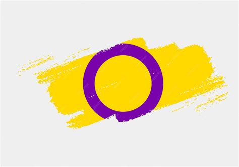 Premium Vector Intersex Flag Painted With Brush On White Background