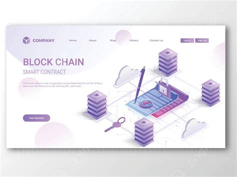 Block Covered Smart Digital Contract In Vector Illustration Vector