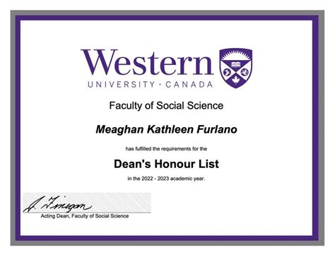 Meaghan Furlano On Linkedin Proud To Announce That I Made The Deans