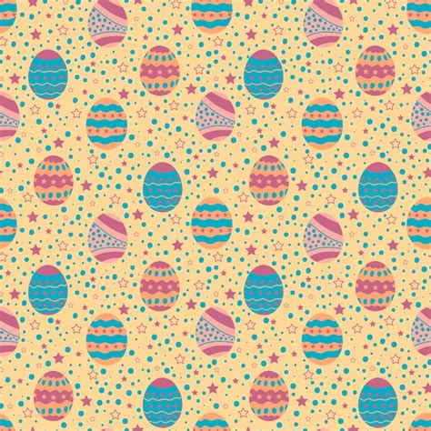 Premium Vector Seamless Egg Patterns With A Pattern Easter Vector