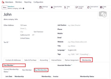 Overview Of Odoo Members Management