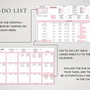 Excel Task Tracker Template Excel Planner Spreadsheet Monthly To Do List Digital Checklist