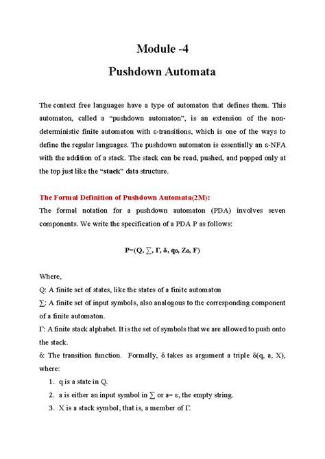 Atc Important Questions Module Wise Automata Theory And Compiler