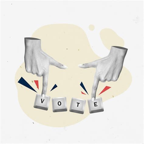 Premium Photo Vote Concepts Art Collage Election Day Creative Design