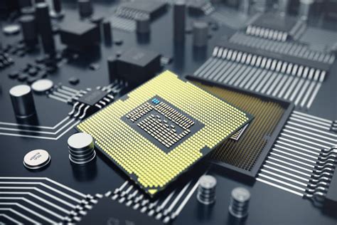 3d Rendering Central Computer Processors Cpu Concept Electronic