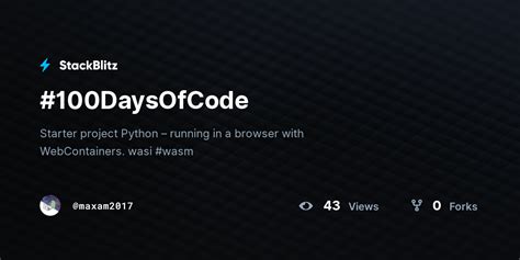 100daysofcode Stackblitz